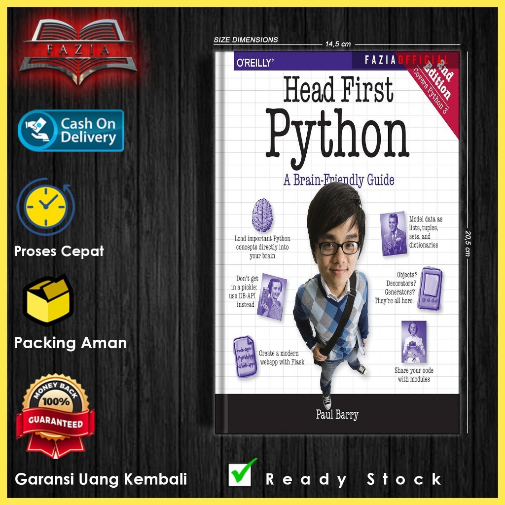 Jual Head First Python, 2nd Edition by Paul Barry (English/Indonesia) | Shopee Indonesia