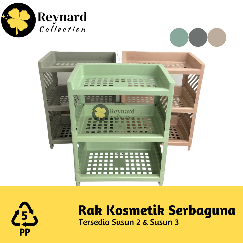 Jual Rak Susun Serbaguna Rak Mini Rak Kosmetik Korea Rak Susun 3 Rak ...