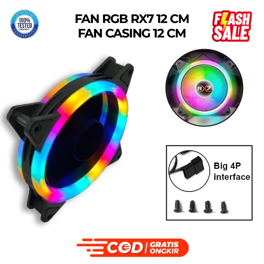 Jual FAN RGB RX7 12CM FAN CASING 12CM FULL COLOUR FAN CHASING RGB ...