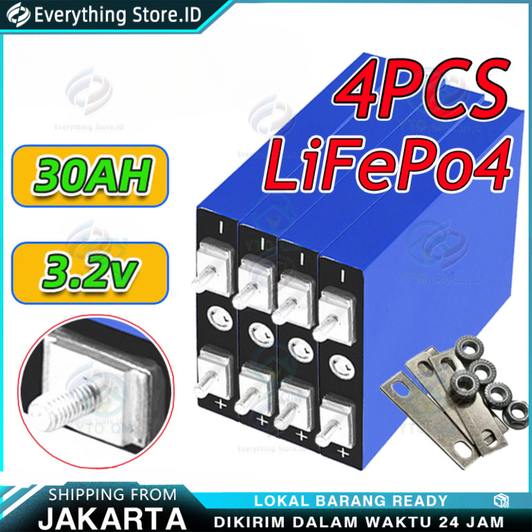 Jual 30Ah CATL/BYD-Baru 100% Lifepo4 Baterai BMS UPS Baterai Lifepo4 3.2V 12V 30A 120A Elektrik ...