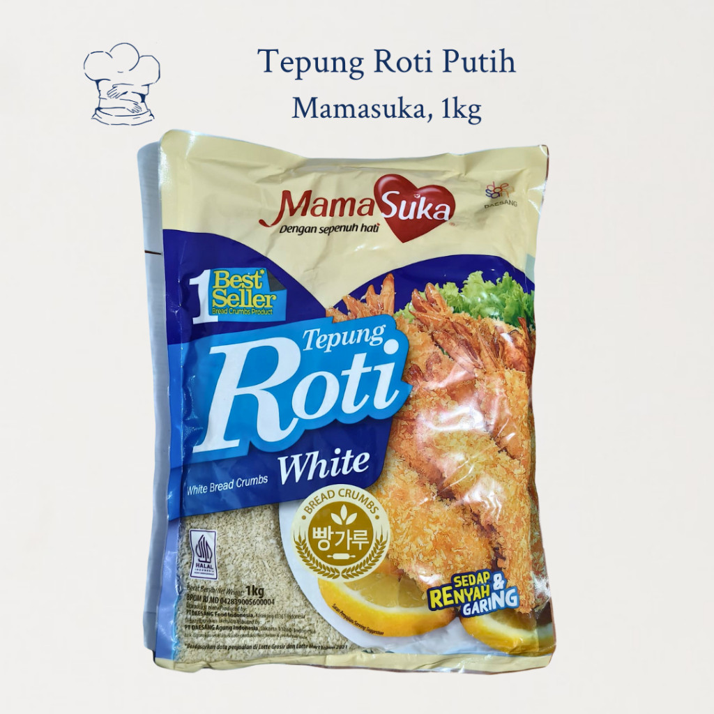 Jual MamaSuka Tepung Roti Putih 1kg – Tepung Panir Halus untuk Gorengan ...