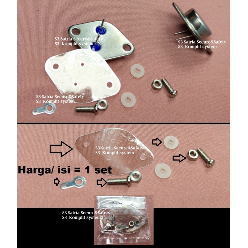Jual komplit Isolator mika jengkol plus baut kancing MJ15004 MJ15003 ...
