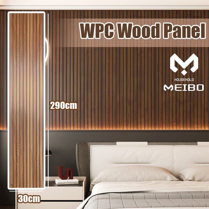 Jual Wood Panel WPC / Woodpanel Dekorasi Rumah Mewah Wallpanel 30cmx1cm 2.9Meter Composite Echo ...