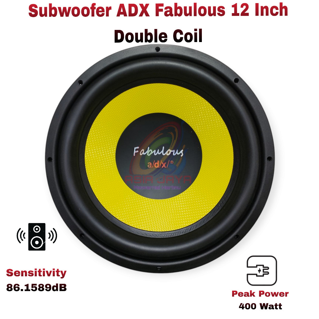 Jual Subwoofer ADX Fabulous 12 Inch Double Coil Yellow | Shopee Indonesia