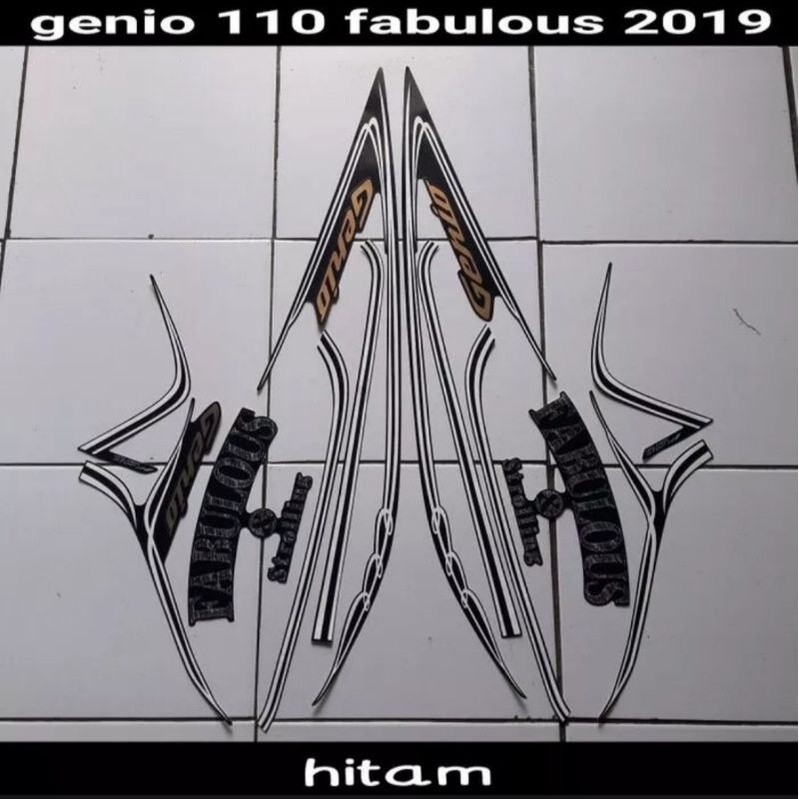 Jual STICKER STRIPING LIS LES POLET PLISIR PLAT BODY MOTOR HONDA GENIO ...