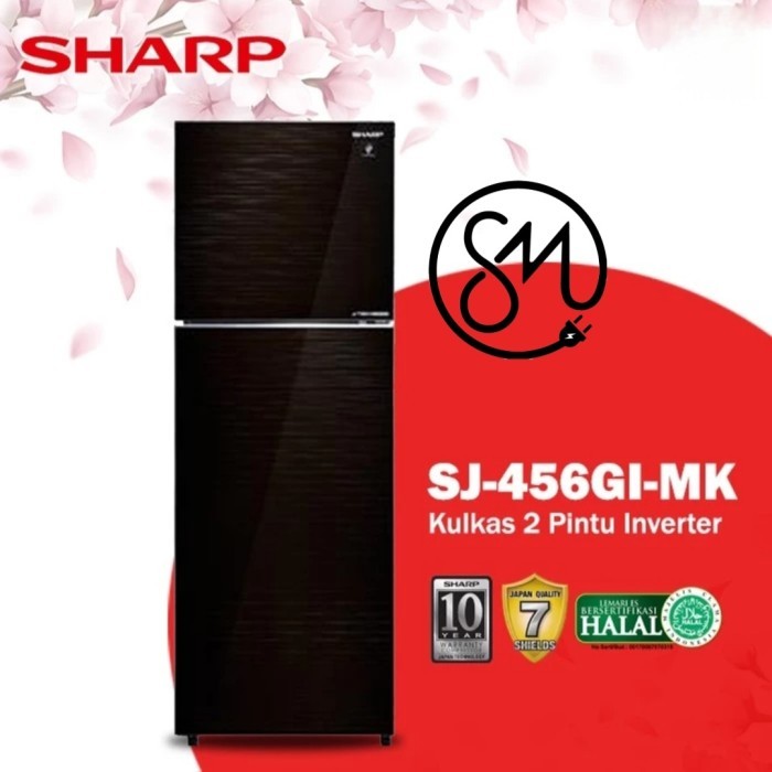 Jual Kulkas Sharp 2 pintu SJ-456GI-MK SJ456GIMK 329 L Big Kirei Inverter | Shopee Indonesia