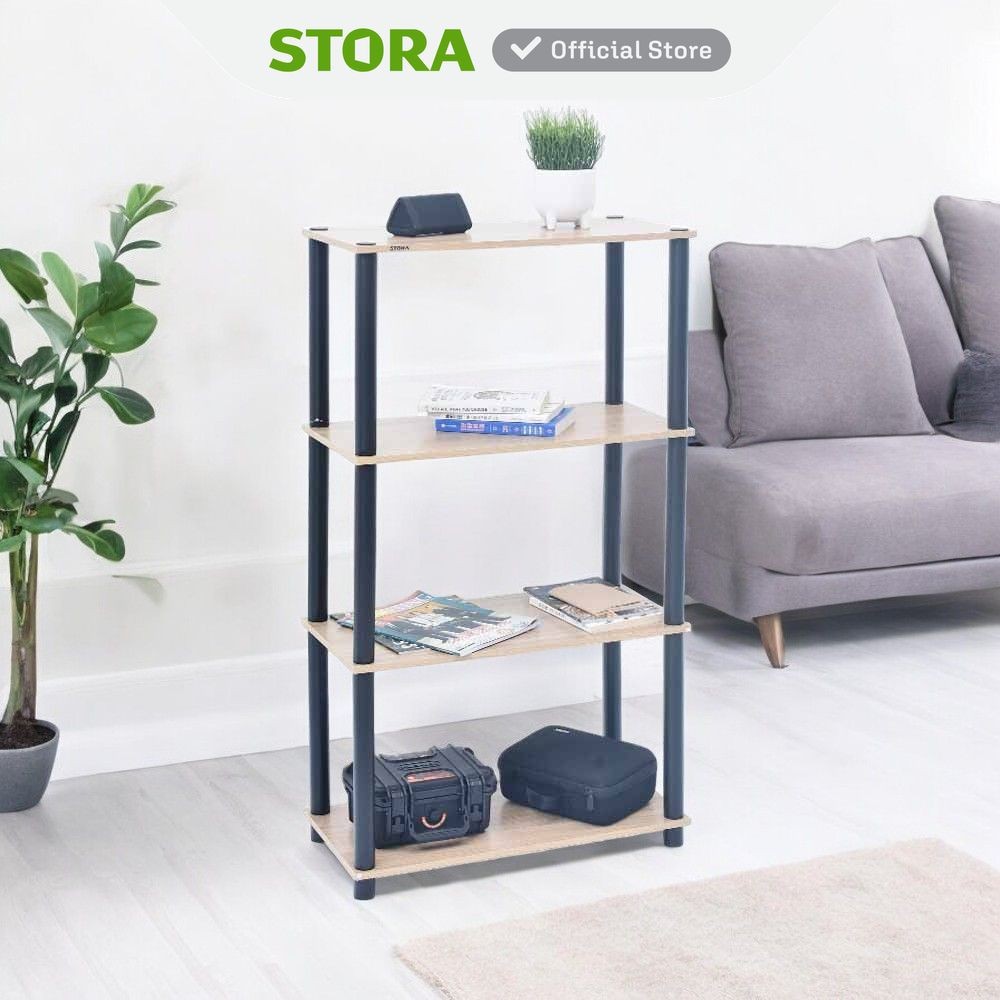 Jual Stora Rak 4 Tingkat Kayu - Cokelat Organizer Serbaguna Tempat ...