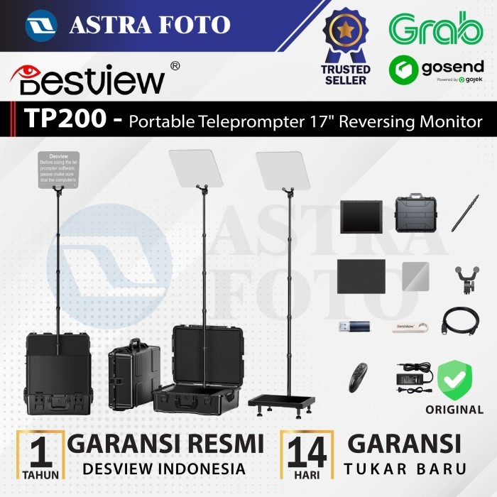 Jual Desview TP200 Portable Conference Teleprompter with 17" Self-Reversing Monitor | Shopee ...