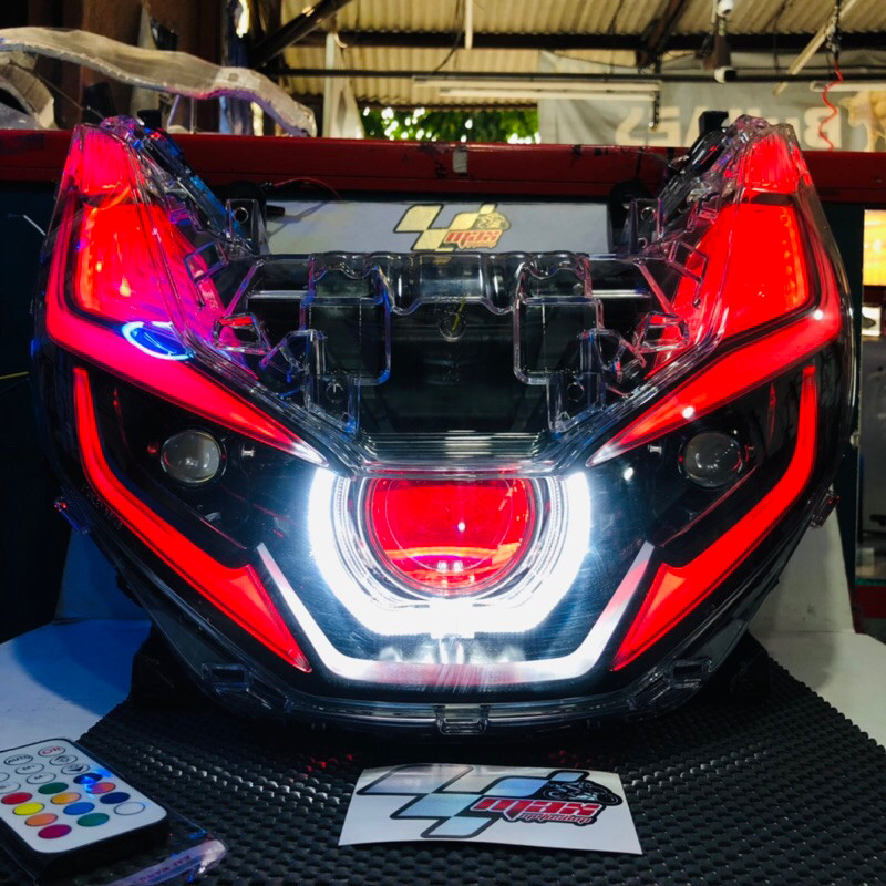 Jual LAMPU PROJIE BILED AES TURBO 3in PCX 160 NEW FULLSET ALIS RGB SEIN ...