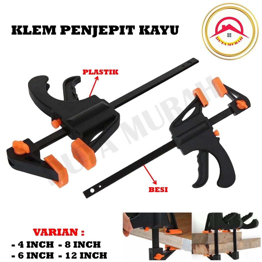 Jual F Clamp Bar Catok Alat Penjepit Press Kayu Klem Serbaguna | Shopee ...