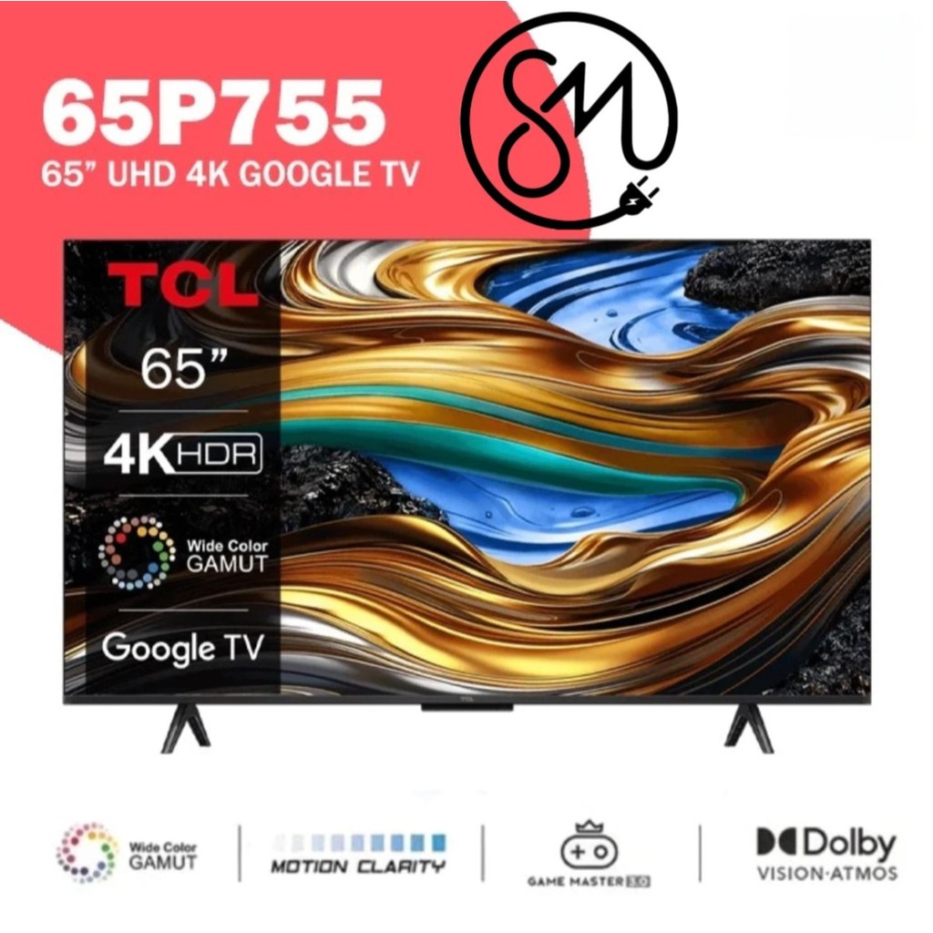 Jual LED TV TCL 65 inch 65P755 4K UHD Smart Google tv HDR Dolby Vision Atmos | Shopee Indonesia