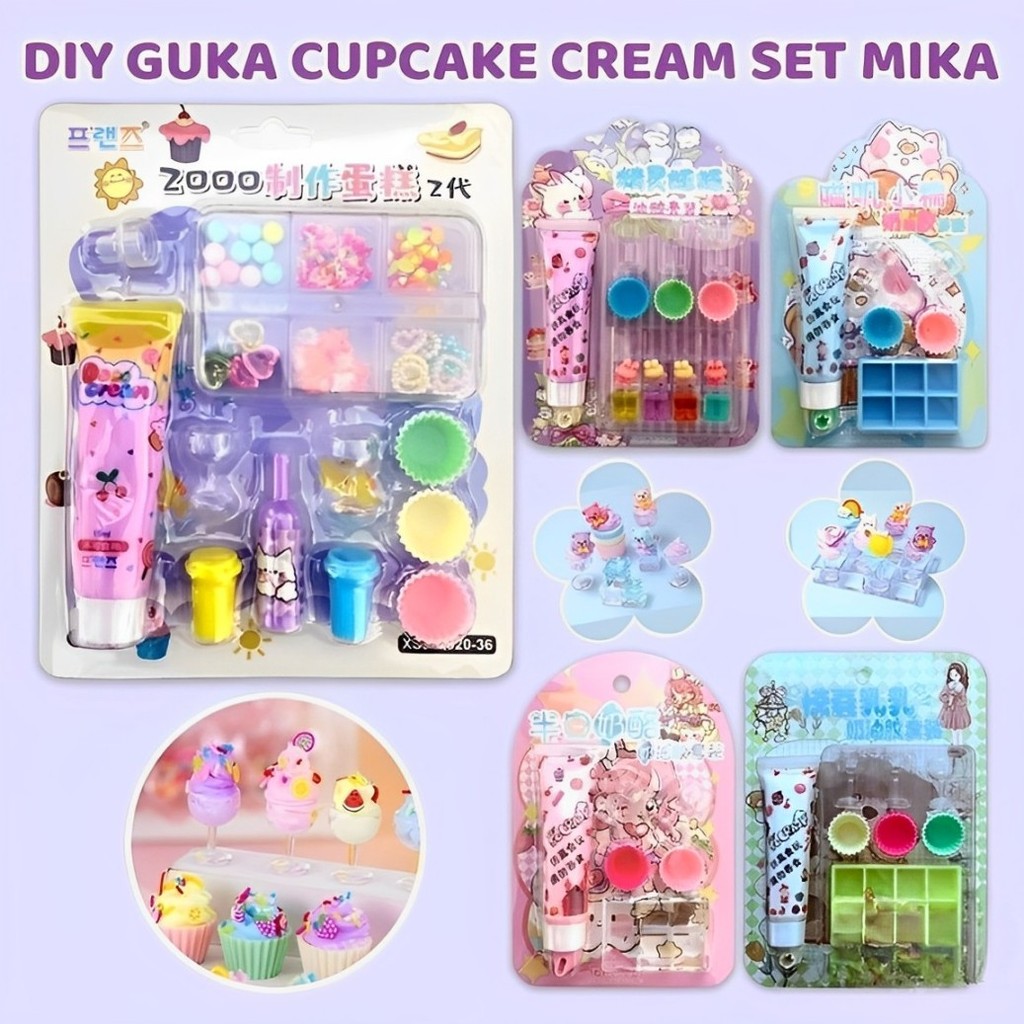 Jual DIY Guka Set Murah Gooka Set Murah Mainan Anak Cupcake DIY Deco ...