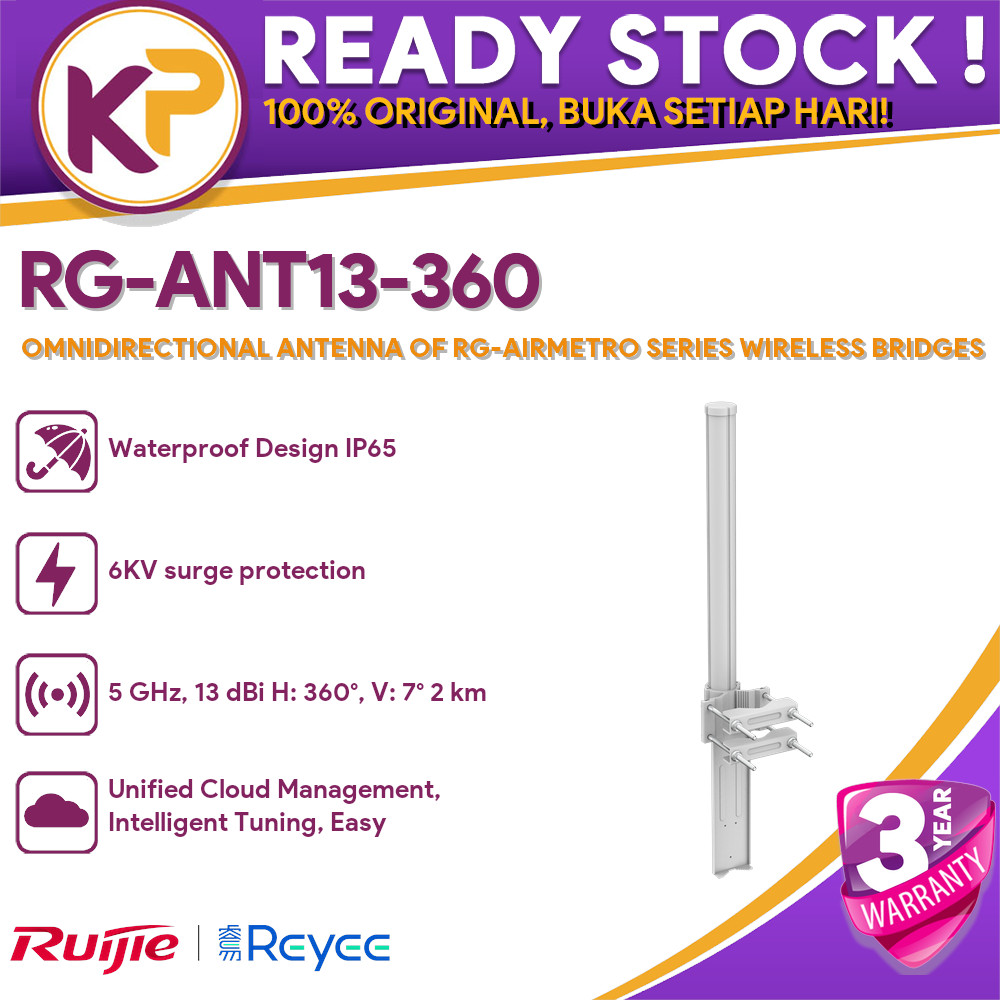 Jual RUIJIE REYEE RG-ANT13-360 OMNIDIRECTIONAL ANTENNA OF RG-AIRMETRO ...