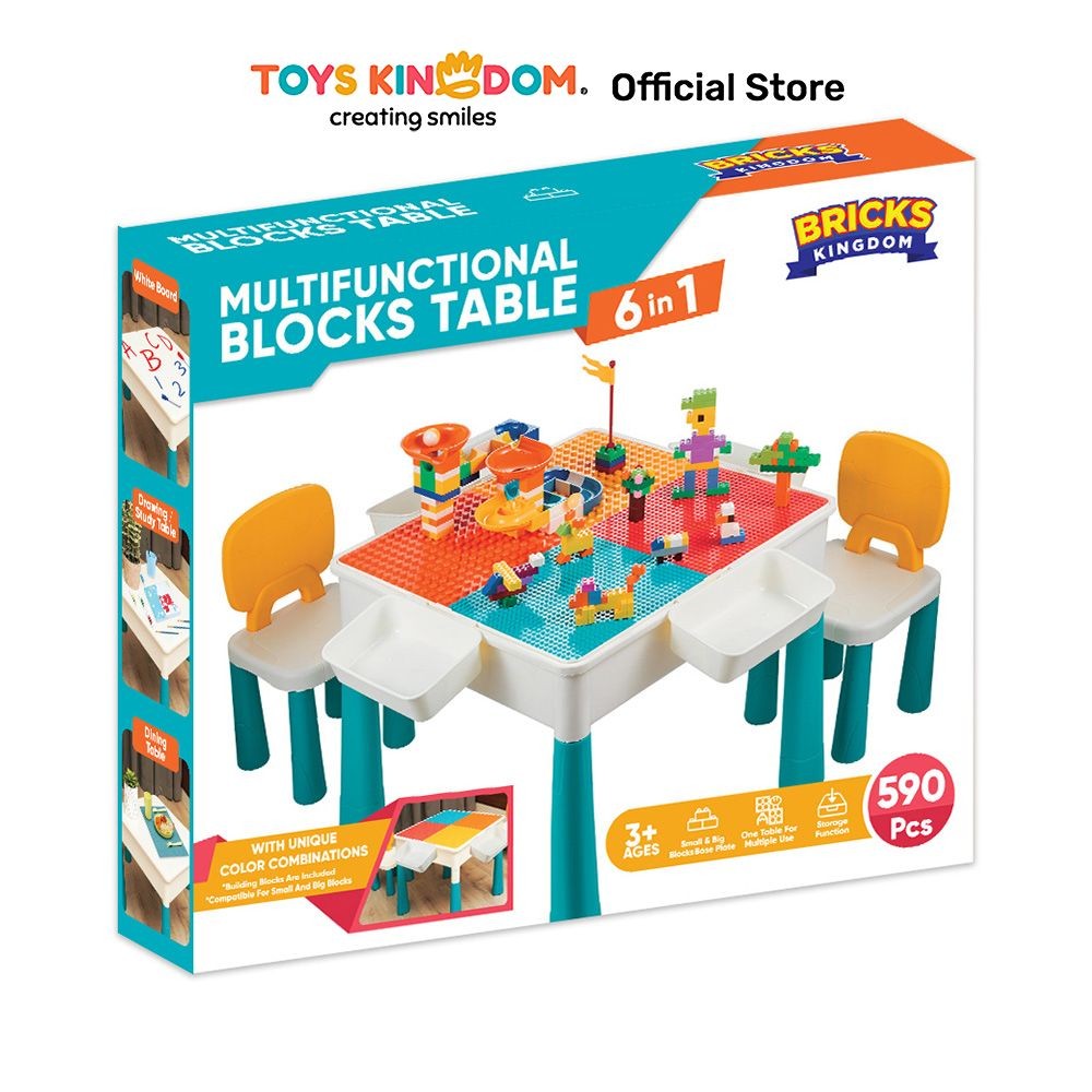 Jual Toys Kingdom Bricks Kingdom Set Meja Dan 2 Pcs Kursi Anak Building Bricks Kids Desk And ...