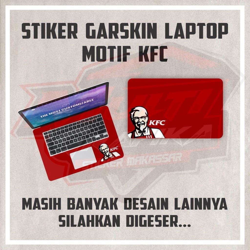 Jual Multi GARSKIN AKsesories Laptop Leptop NoteBook Fast Food McD KFC ...