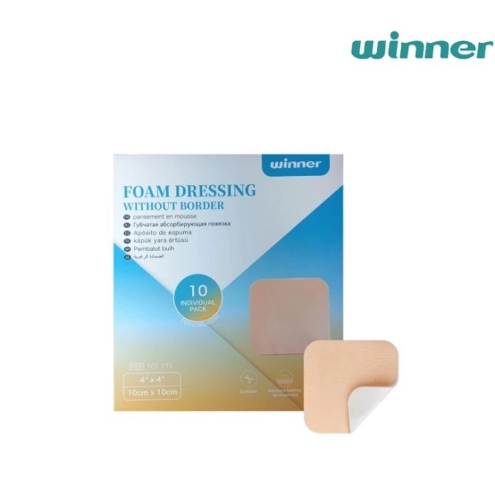 Jual Winner Foam Dressing Without Border 10cm x 10cm / like Dermafix SS ...