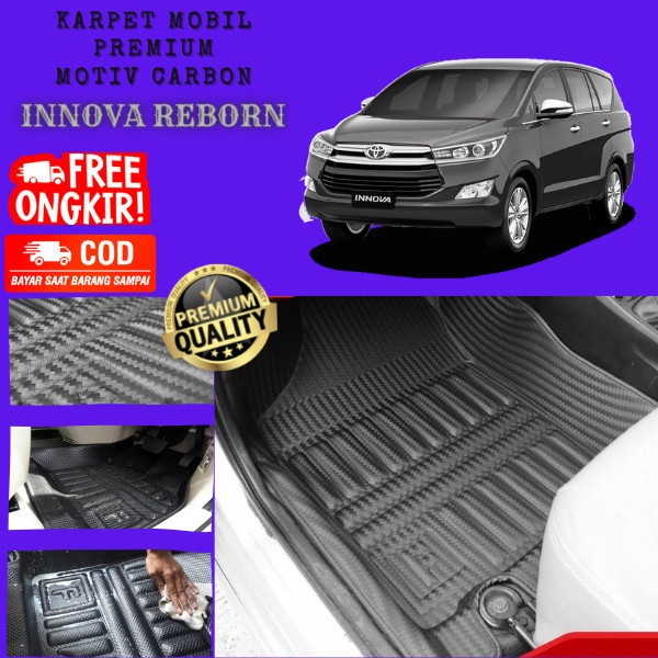 Jual Karpet Mobil 5D Innova Reborn Cabon Full Set Bagasi | Shopee Indonesia
