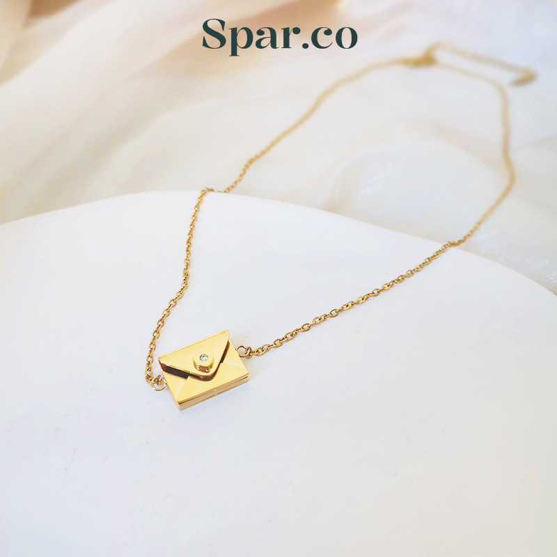 Jual Spar.co Kalung Titanium Berlapis Emas Dengan Liontin Custom Laser ...