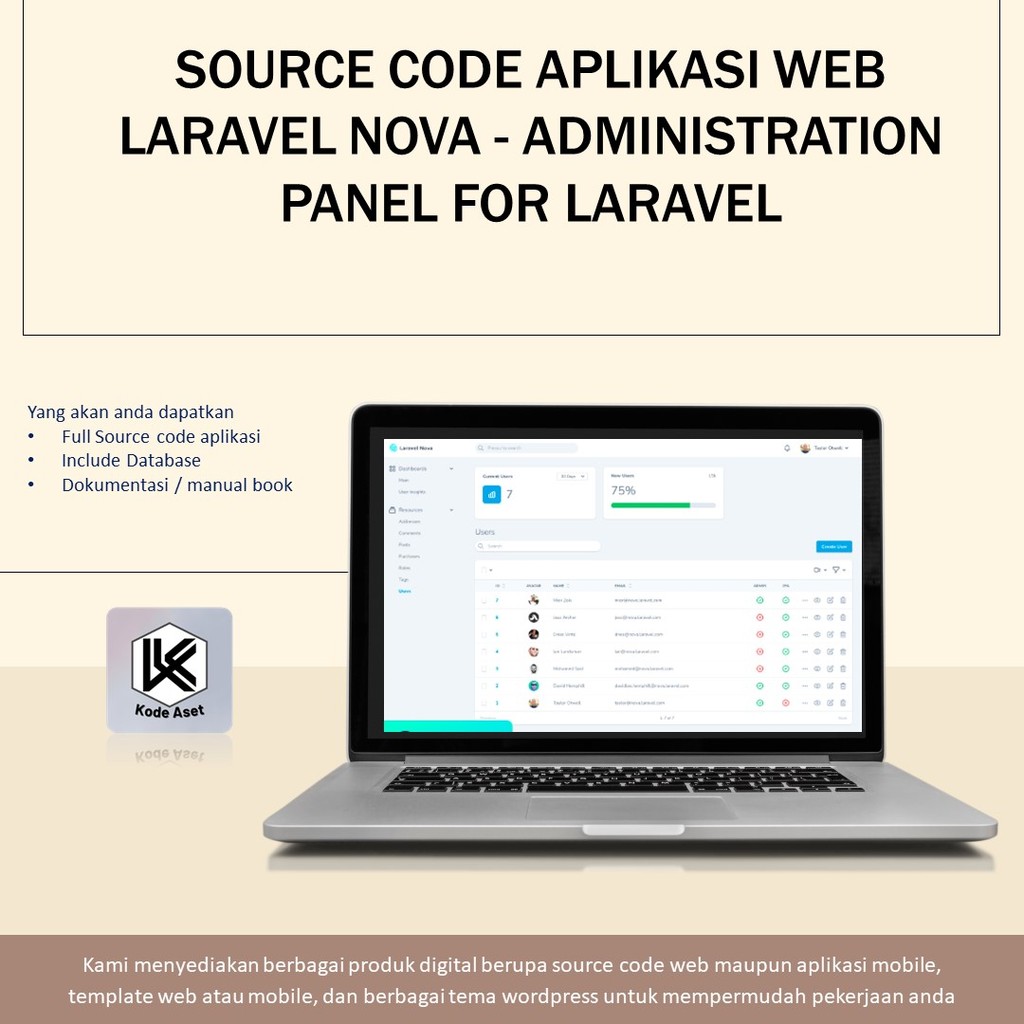 Jual SOURCE CODE APLIKASI WEB LARAVEL NOVA - ADMINISTRATION PANEL FOR ... Jual SOURCE CODE APLIKASI WEB LARAVEL NOVA - ADMINISTRATION PANEL FOR ...