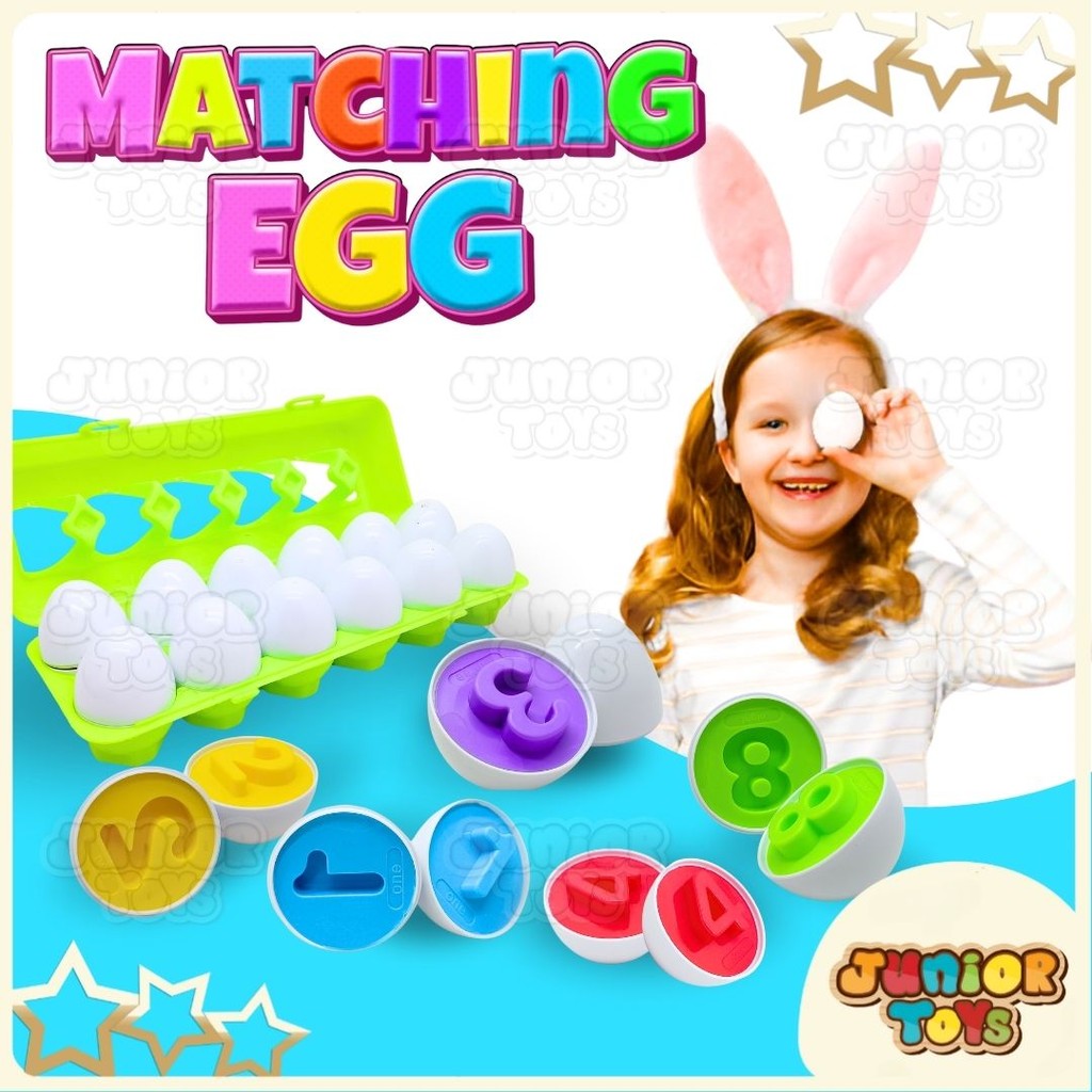 Jual Mainan Telur Warna Warni Permainan Edukasi Anak Bayi Mencocokan ...