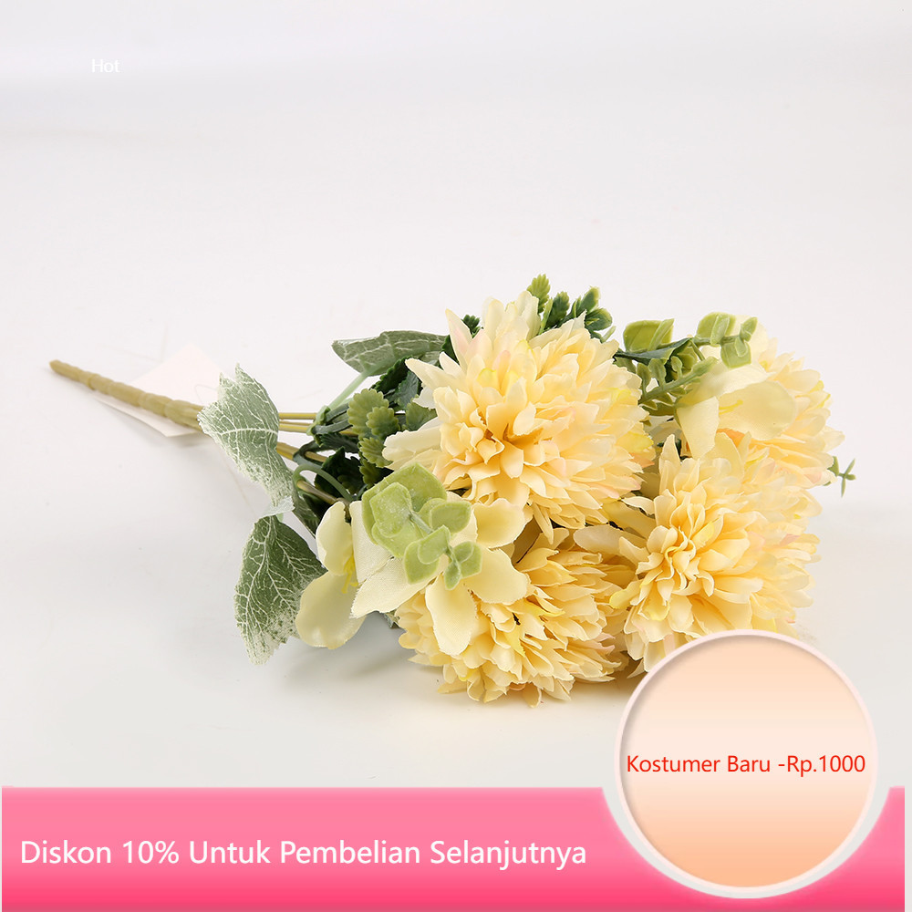 Jual Bunga Krisan Artificial Bunga Pom Pom Dandelion Bunga Buatan Hias ...