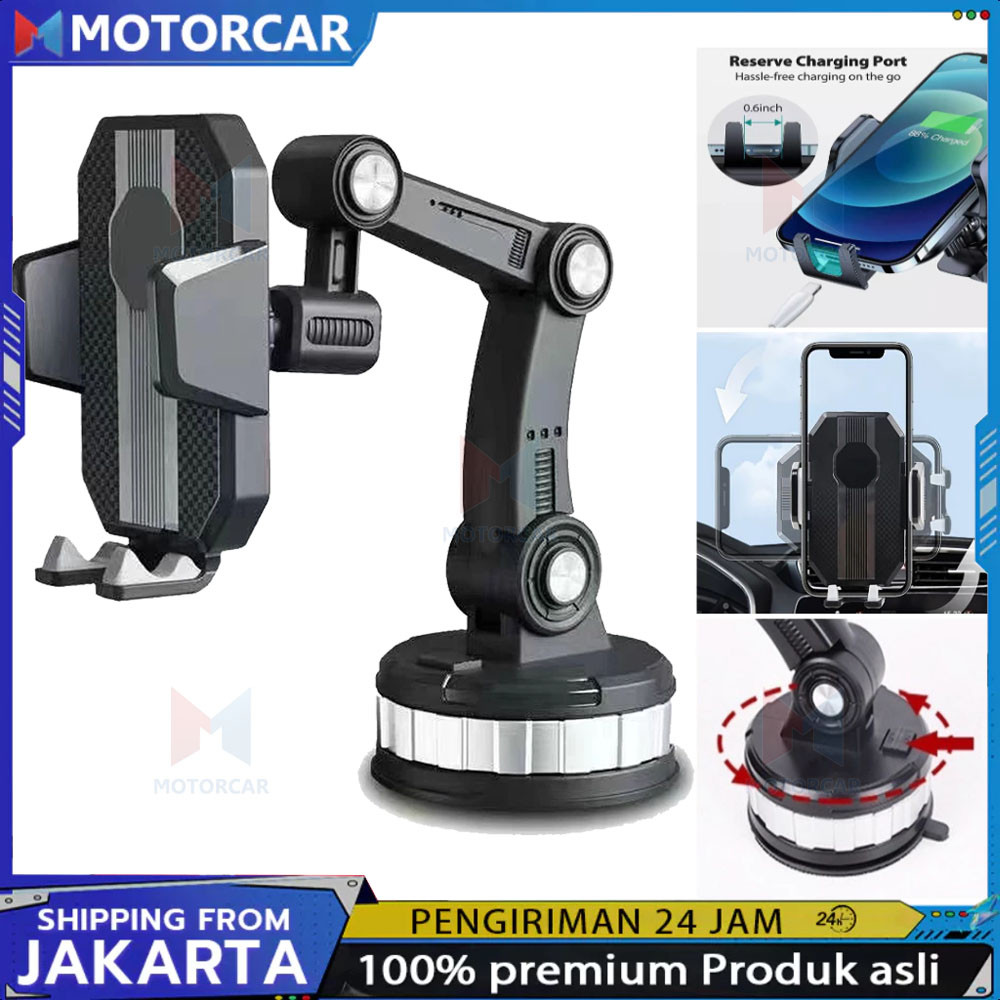 Jual Car Holder HP Stand HP Mobil 4in1 360 Rotation HM-61 Untuk ...