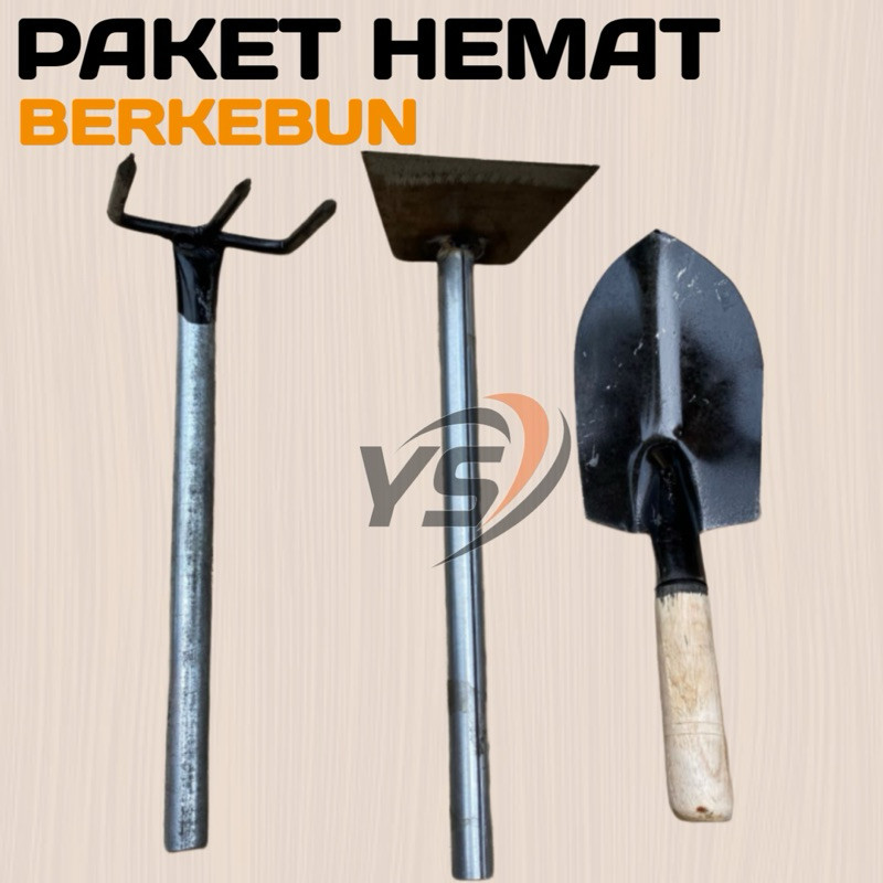 Jual Paket Peralatan Berkebun 3 pcs Garuk Cangkul Mini Gagang Pipa Dan ...