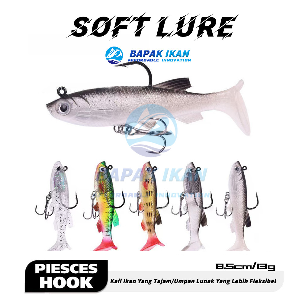 Jual 8.5cm/13g soft lure umpan karet umpan memancing bentuk ikan-BK529 | Shopee Indonesia