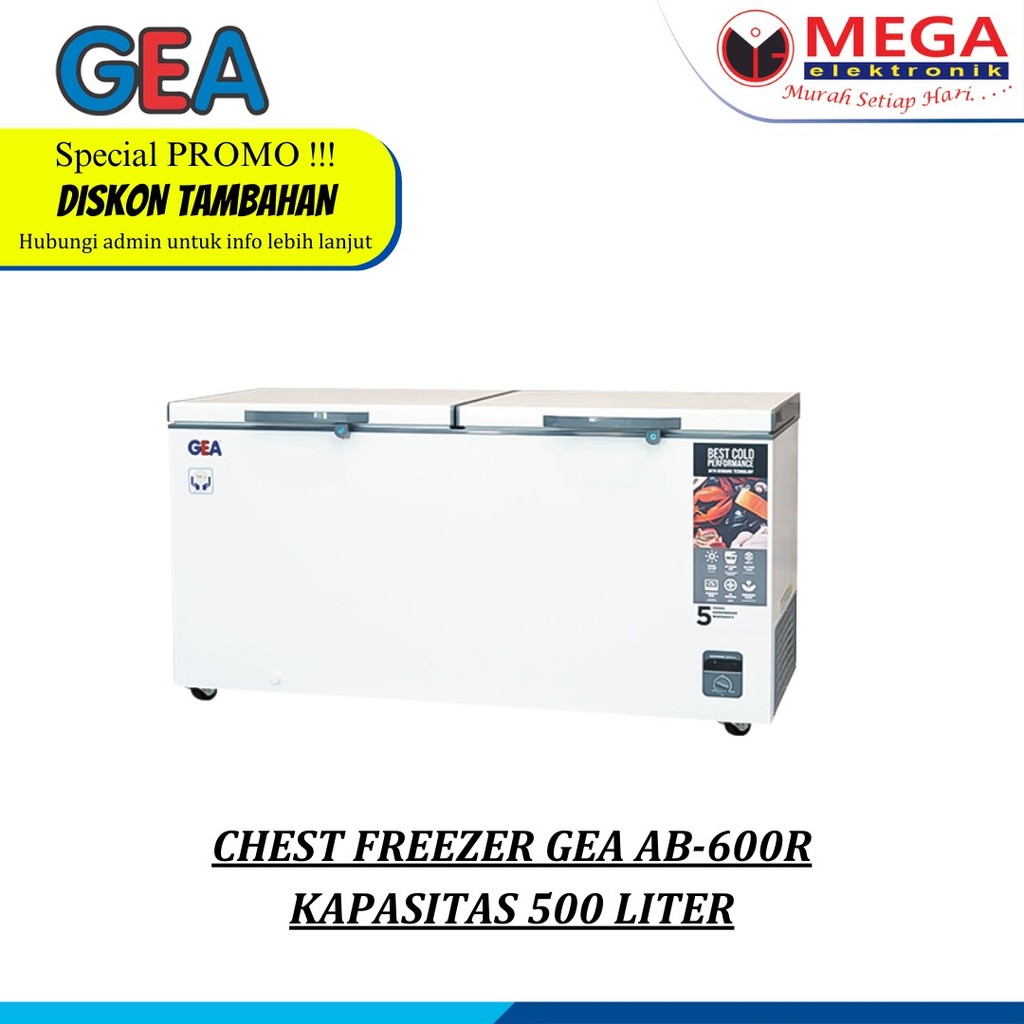 Jual CHEST FREEZER GEA AB-600R KAPASITAS 500 LITER | Shopee Indonesia