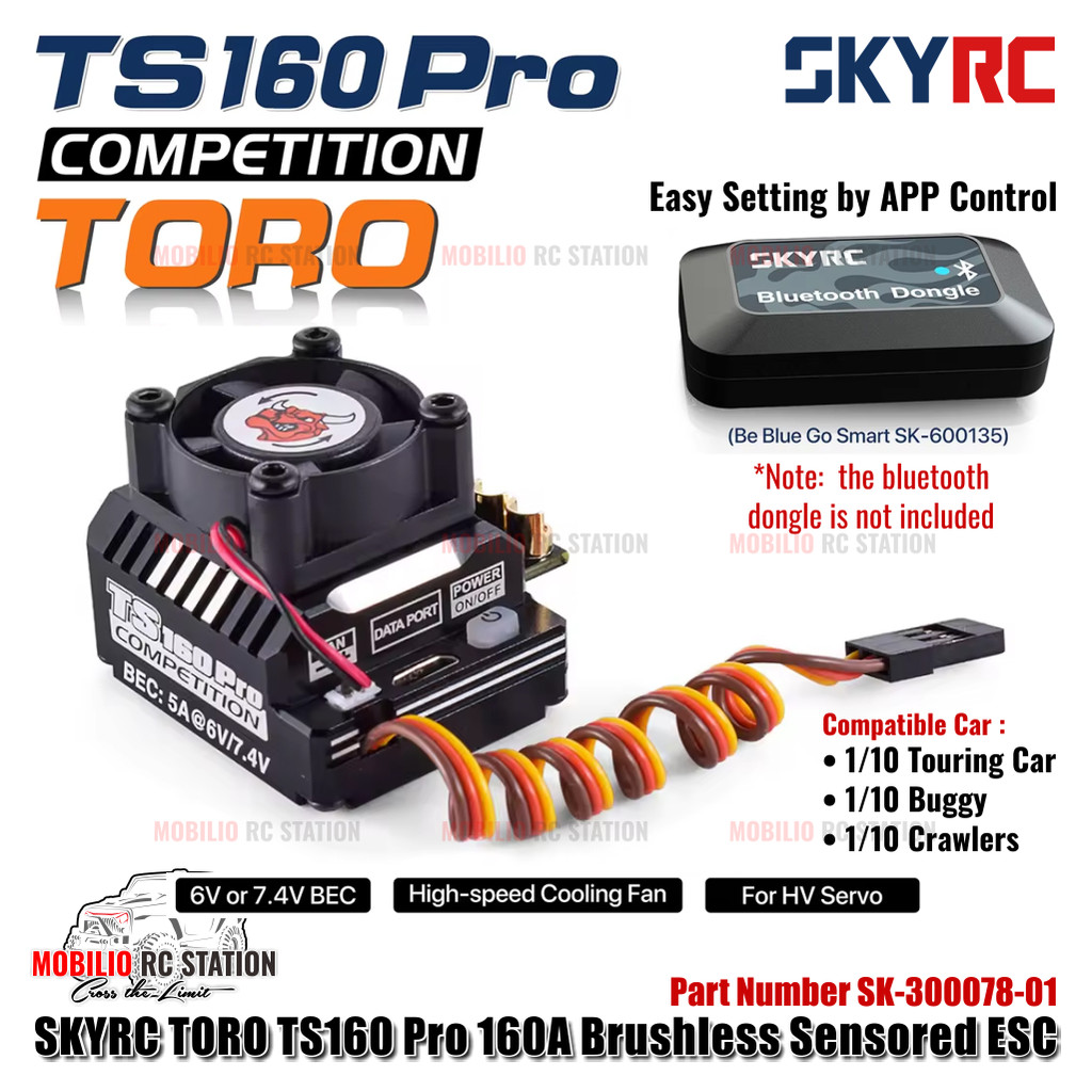 Jual SKYRC TORO TS160 Pro 160A Brushless Sensored ESC SK-300078-01 for ...