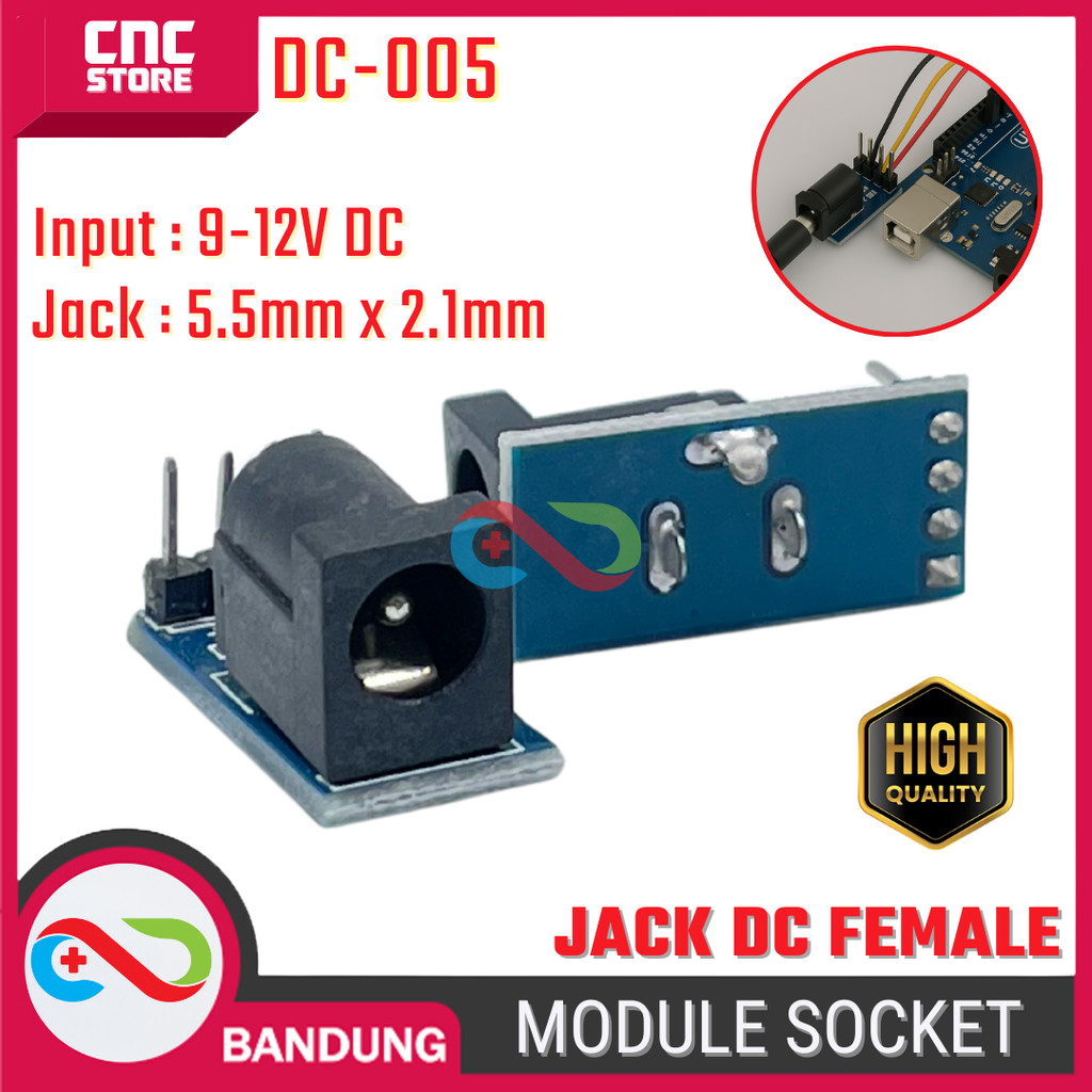 Jual MODULE SOCKET DC FEMALE 5.5MM X 2.1MM MODULE JACK DC POWER ...
