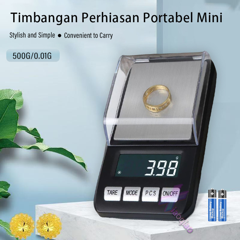Jual TImbangan Mini Saku Digital Pocket Scale 500g/0.01 Gram | Shopee ...