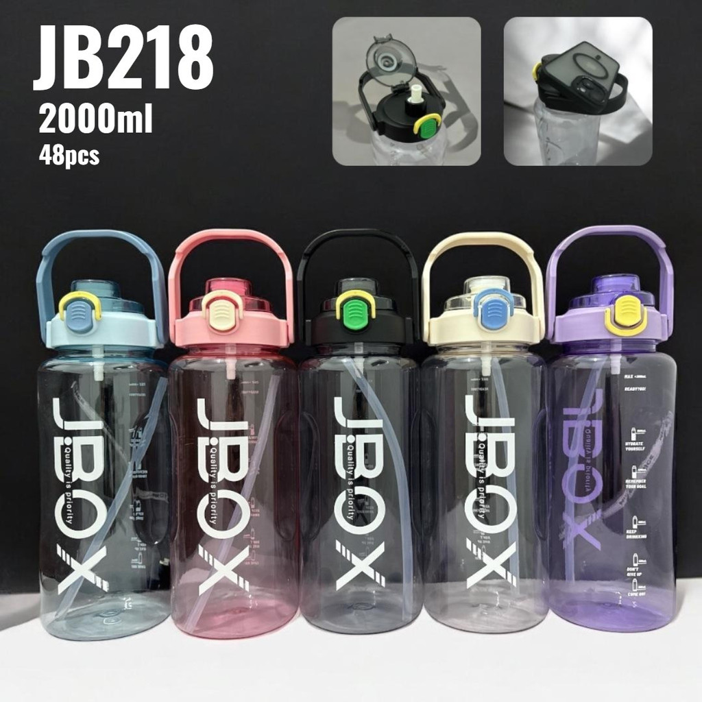 Jual JBOX JB218 Botol Minum Sport + Sedotan Kapasitas 2 Liter - Botol ...