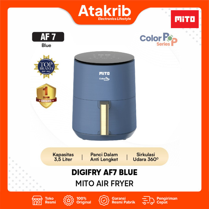 Jual MITO AIR FRYER DIGIFRY AF7 BLUE Digital 3.5L | Shopee Indonesia