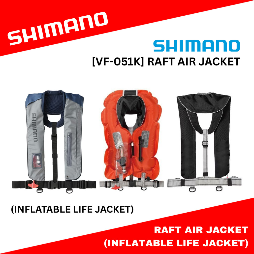 Jual Shimano VF-051K Raft Air Jacket (Inflatable Life Jacket) | Shopee ...