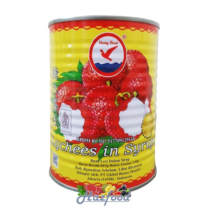 Jual Herring Brand Canned Lychees in Syrup / Leci Kaleng 565 gram ...