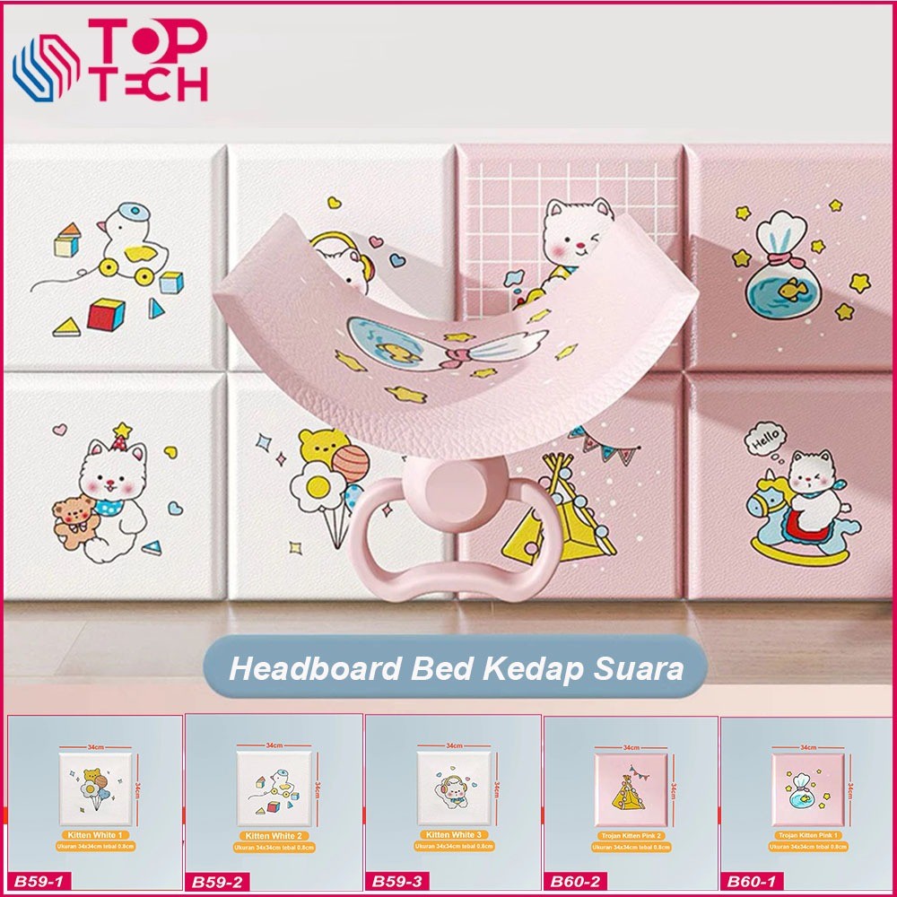 Jual SHAFFSHOP (isi 10 PCS) Headboard Wallpaper Sticker Foam 3D Dinding ...