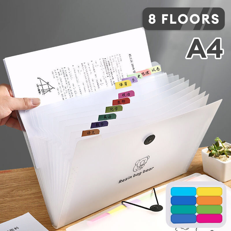 Jual Map Plastik A4 File Organizer 8 Sekat Untuk Surat Dokumen Laporan ...