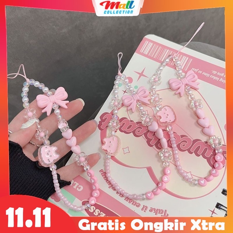 Jual MALL Gantungan HP Aesthetic Lanyard Tali Gantung Tas Headset Manik ...