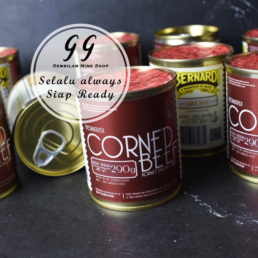 Jual Bernardi CORNED BEEF 290 Gram Kornet Daging Sapi Cornet Korned ...