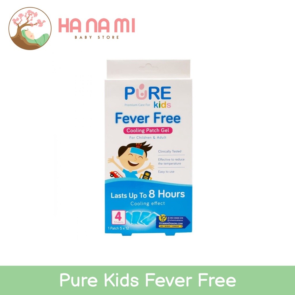 Jual Pure Kids Fever Free Cooling Patch Gel (Obat Panas / Demam Bayi ...