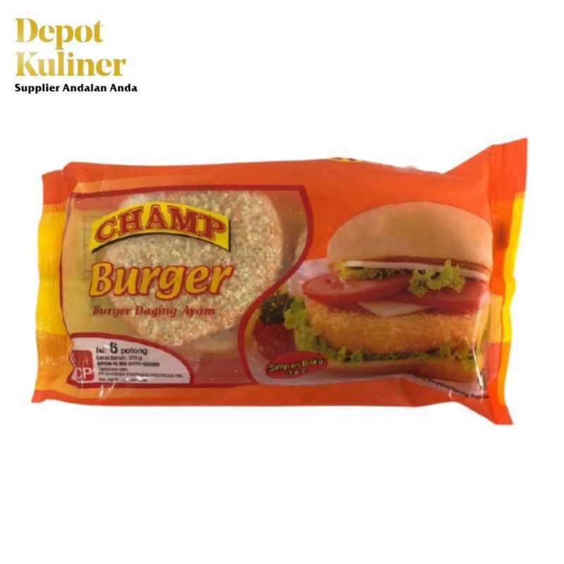 Jual Champ Burger Ayam Crispy (6pcs) | Shopee Indonesia
