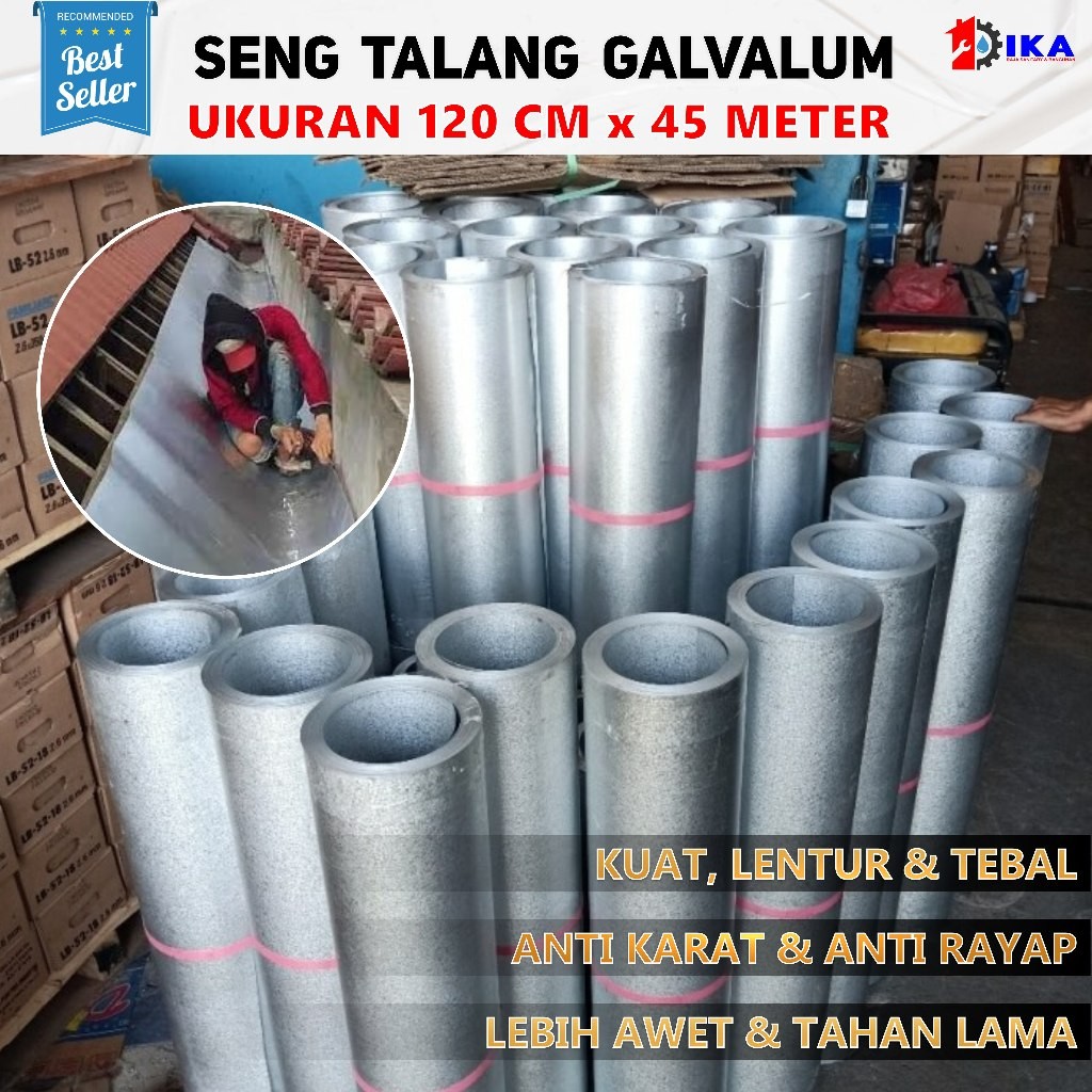 Jual Seng Talang Galvalum 120 cm Permeter/ Seng Plat Anti Karat 120cm 1 ...