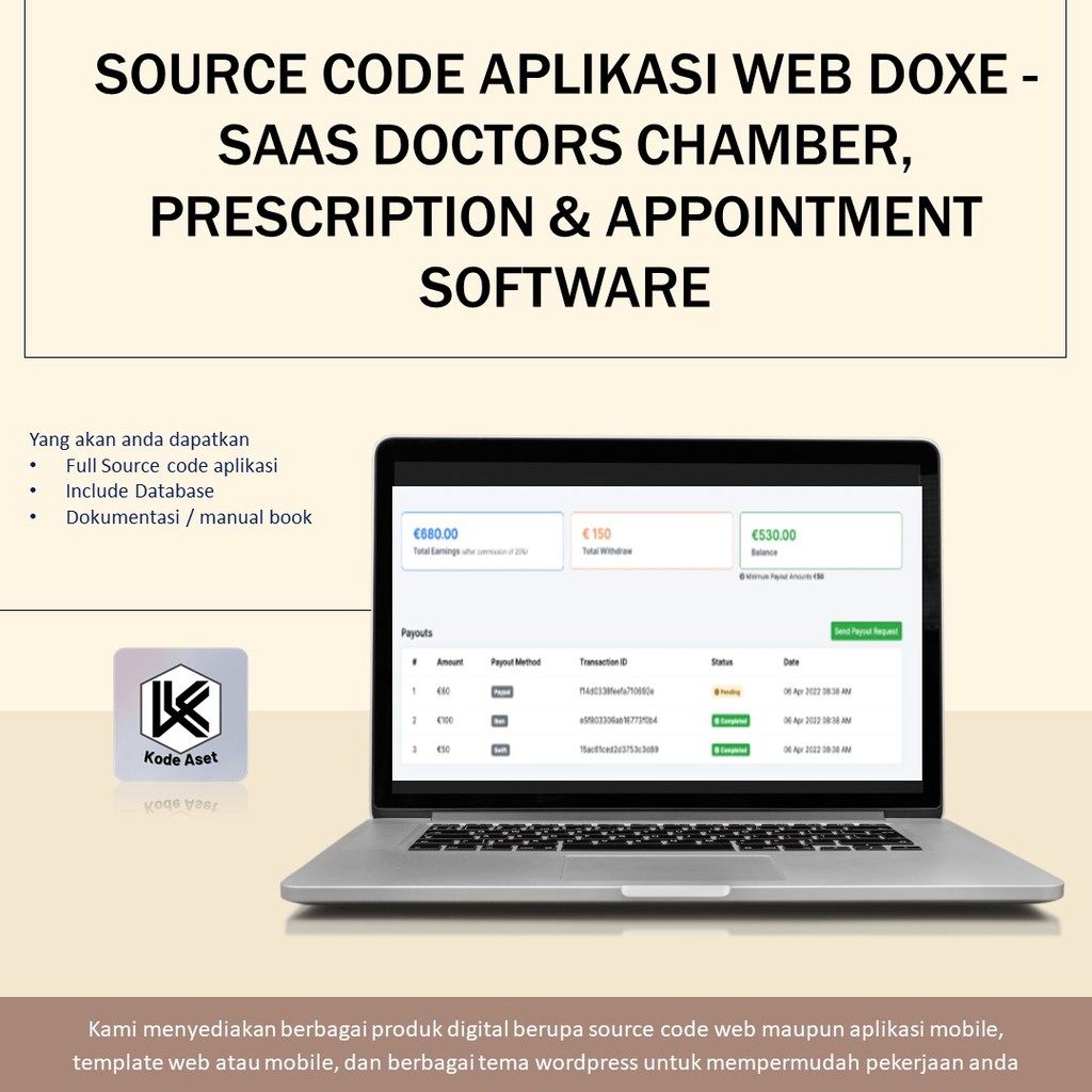 Jual SOURCE CODE APLIKASI WEB DOXE - SAAS DOCTORS CHAMBER, PRESCRIPTION ...