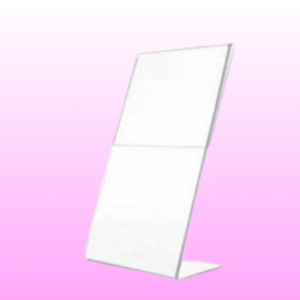 Jual TENT AKRILIK A5 2MM / TEMPAT BROSUR / Stand Akrilik Bentuk L A5 ...