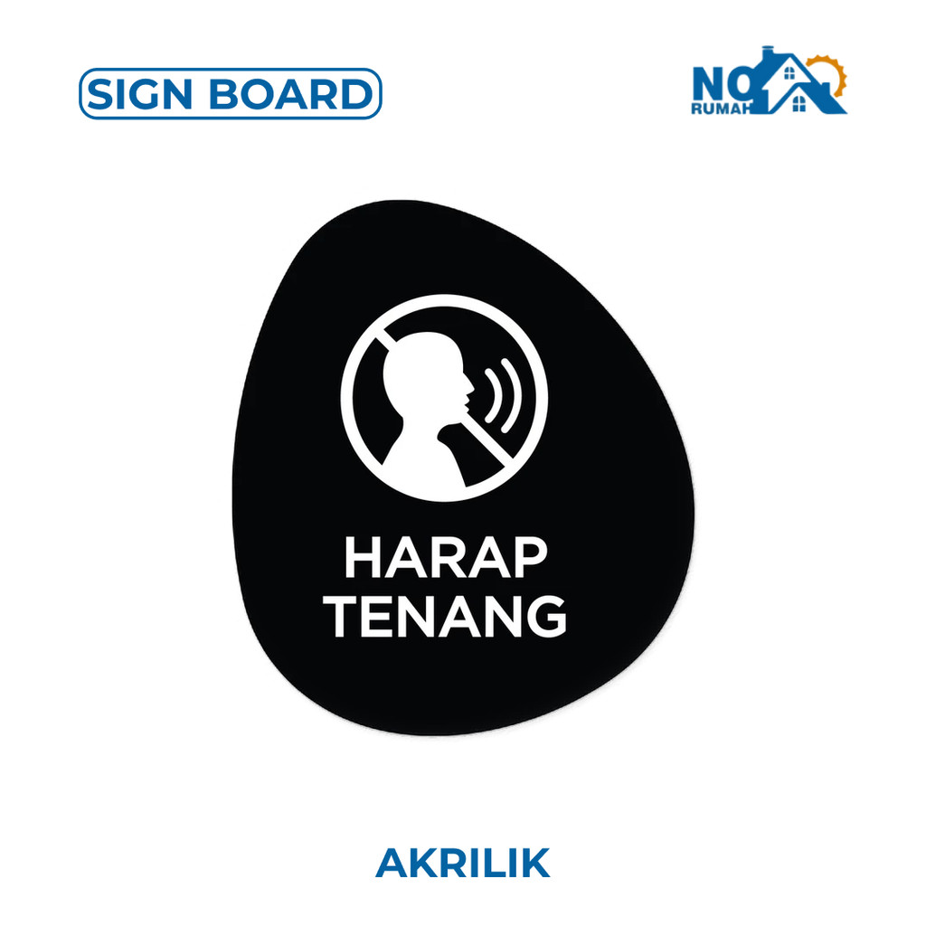 Jual Harap Tenang Signage Board Akrilik Tempel Dinding Papan Acrylic ...