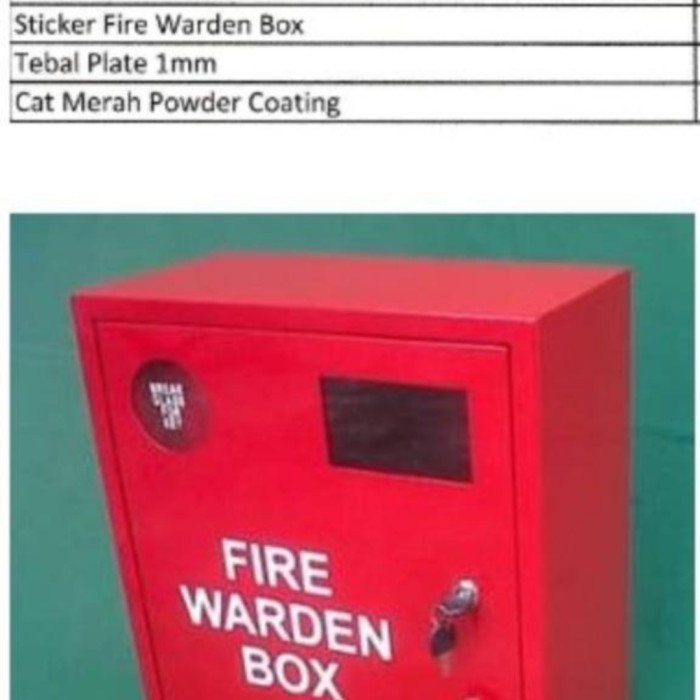 Jual Fire Warden Box ukuran 60x40x25cm | Shopee Indonesia