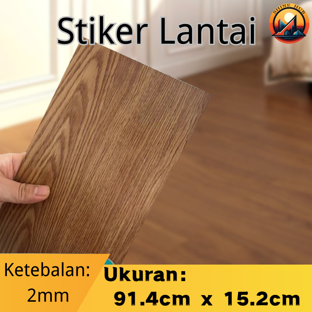 Jual Lantai PVC Motif Kayu 91,5 cm x 15,2 cm x 2 mm / Lantai Vinyl Motif Kayu | Shopee Indonesia