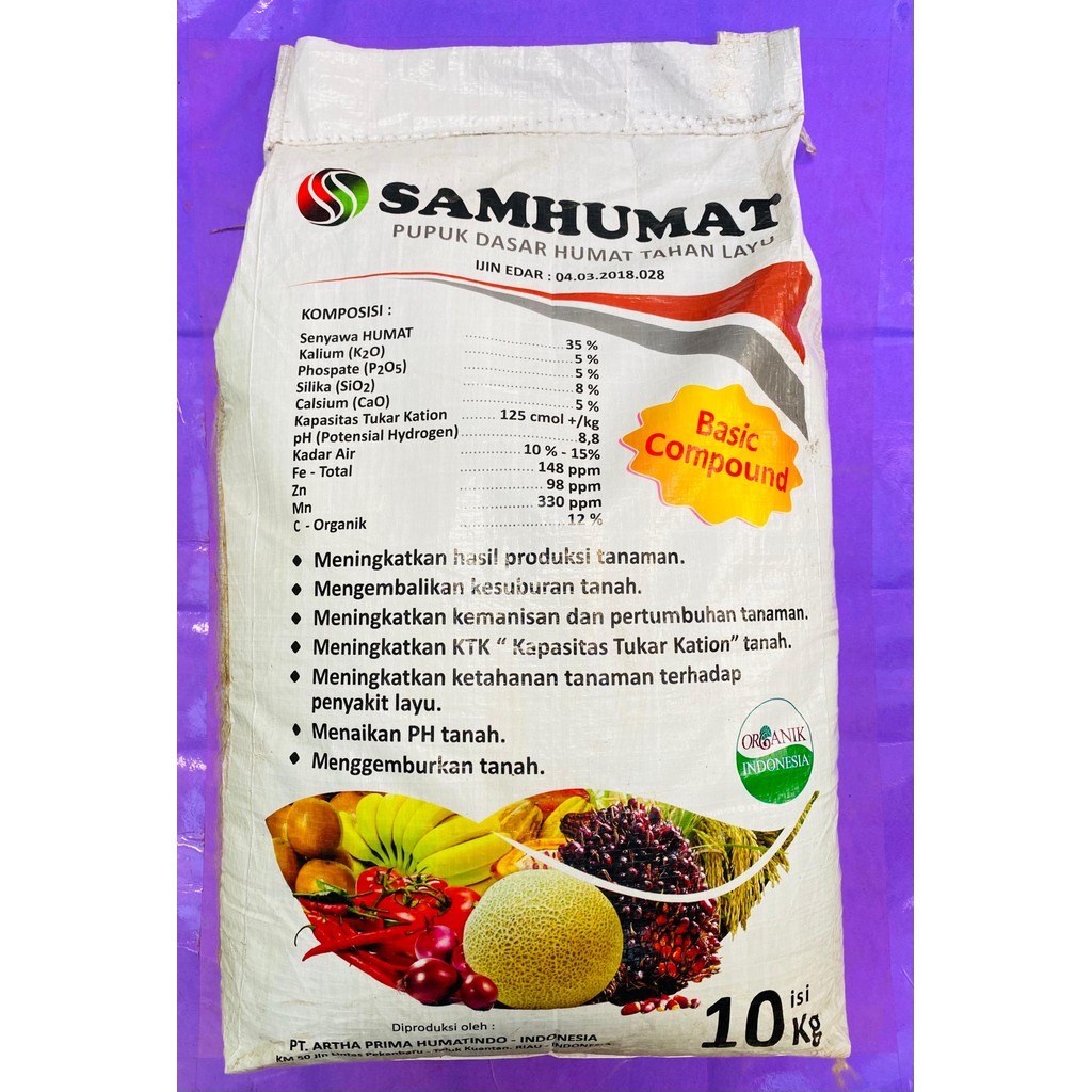 Jual SAMHUMAT Pupuk dasar humat tahan layu isi 10kg dari artha prima ...