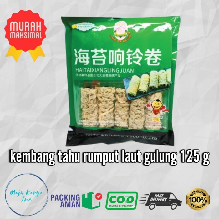 Jual Kembang tahu rumput laut gulung fried seaweed bean curd roll 125 g ...